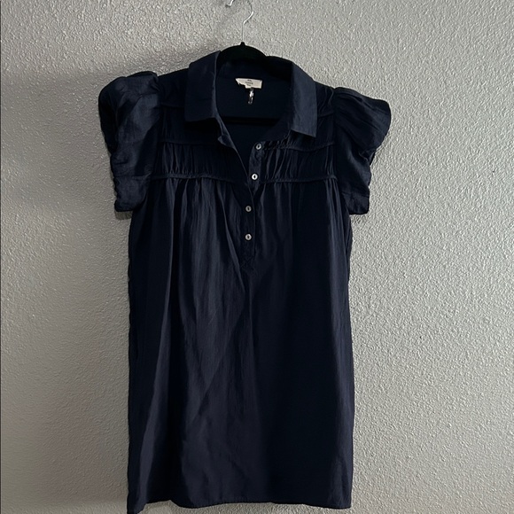 entro | Dresses | Entro Navy Blue Puff Sleeve Dress | Poshmark
